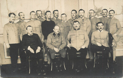Great War 1914-1918 military characters group real photo postcard dated ...