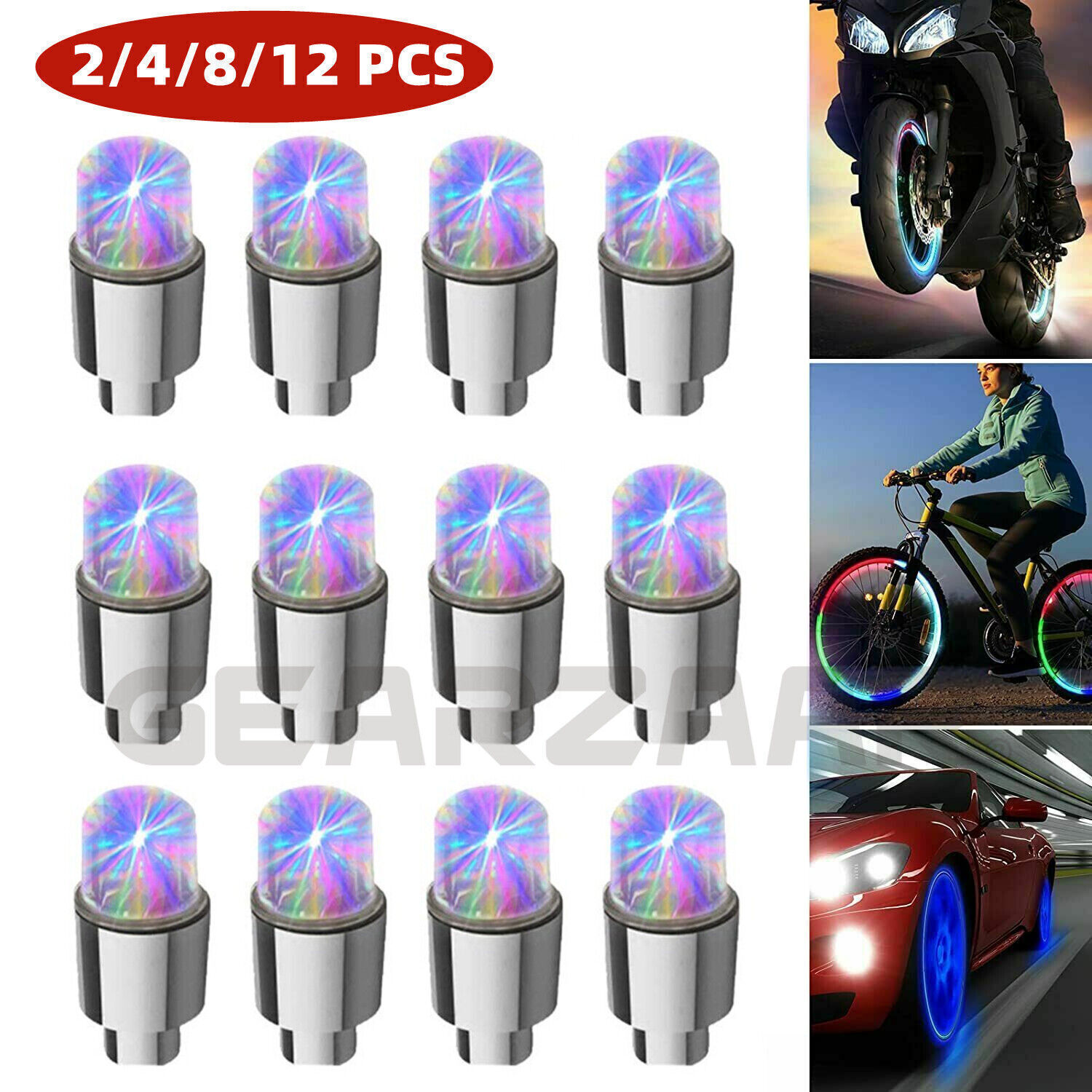 Colorful Car Auto SUV Wheel Tire Tyre Air Valve Stem LED Light Caps ...