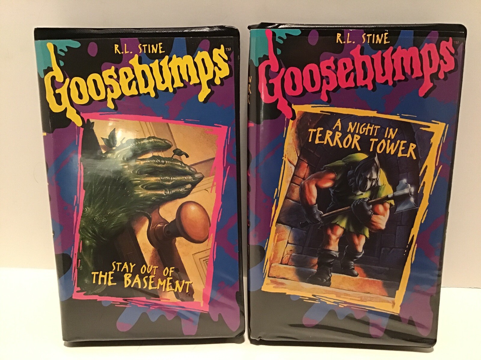 GOOSEBUMPS (LOT OF 2) A NIGHT IN TERROR TOWER STAY OUT OF THE BASEMENT ...