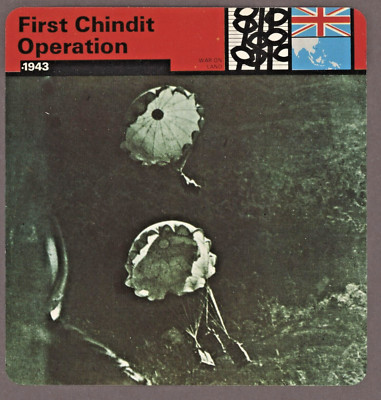 First Chindit Operation Edito Service Card Second World War II On Land ...