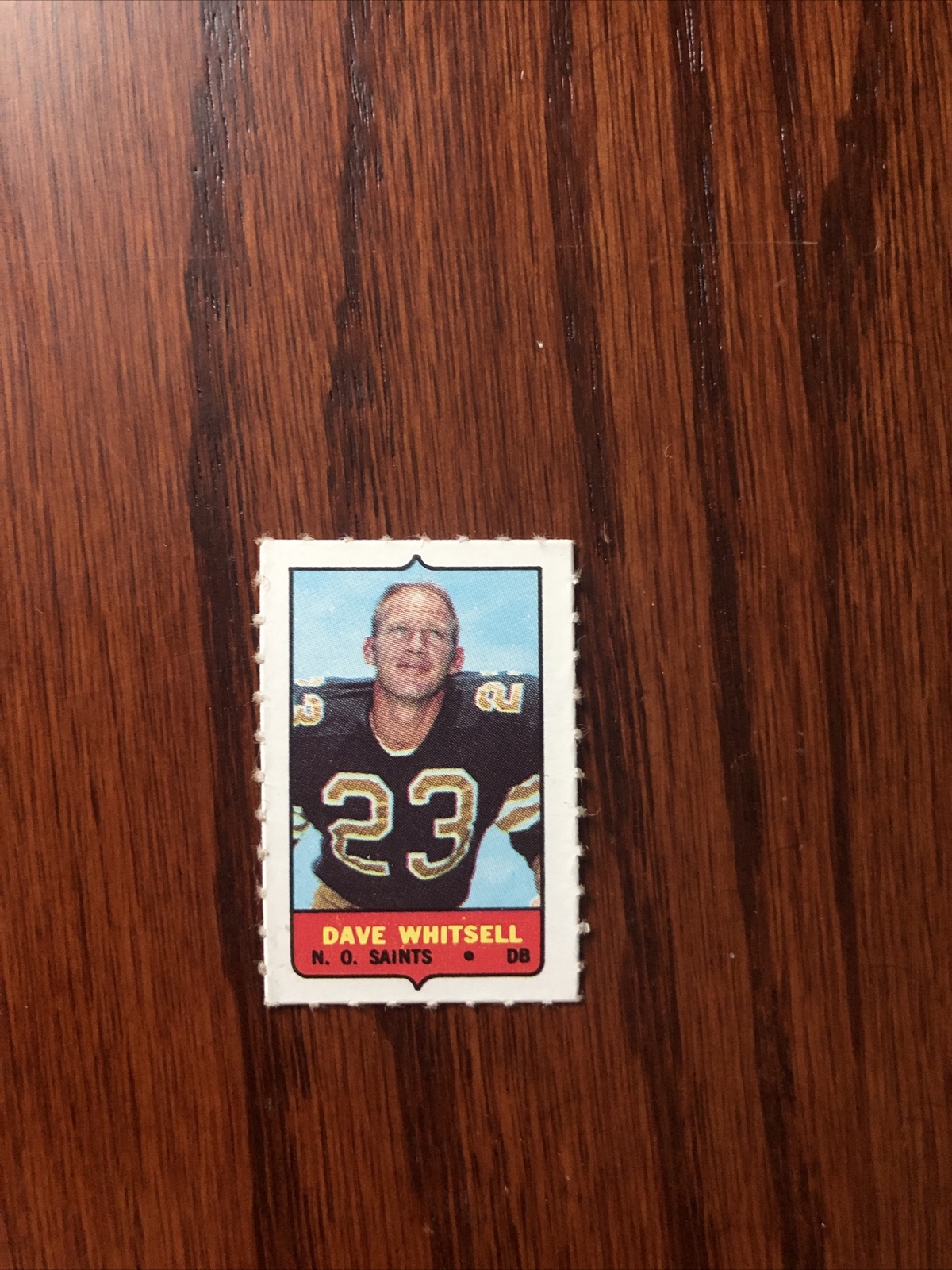 1969 Topps Football 4 in 1 Mini Stamps Single Dave Whitsell Saints | eBay