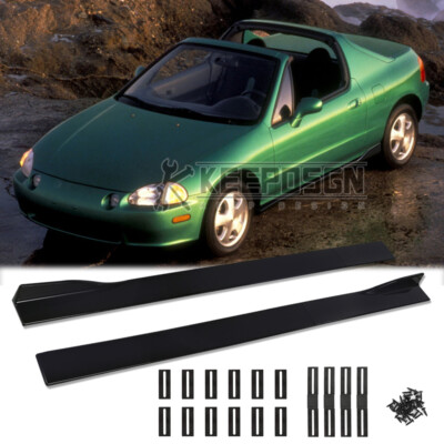 For Honda CRX Civic Del Sol Side Skirts Splitter Body Kit Extension ...