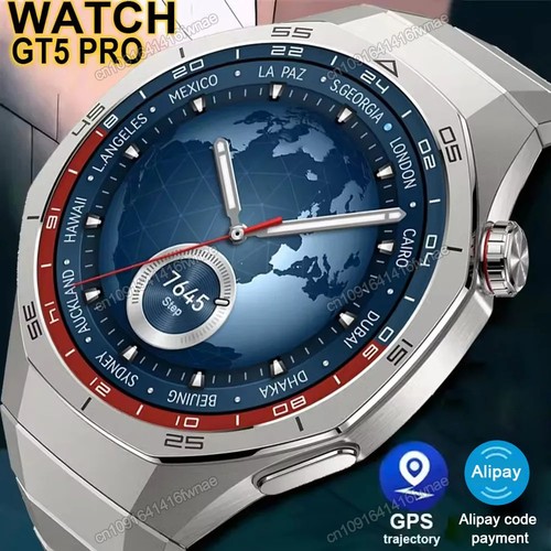2025 New Watch GT5 Pro Smart Watch HD AMOLED Screen GPS Tracker ...