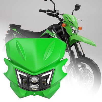LED Headlight w/Cover For KAWASAKI D-Tracker KLX125 2010-2016 KLX150 ...