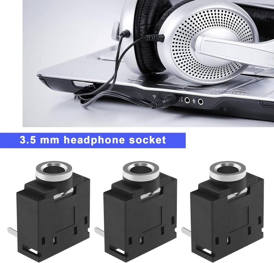 40PCS PJ-307 3.5mm Stereo Jack Socket 5 Pin PCB Mount Female Audio ...