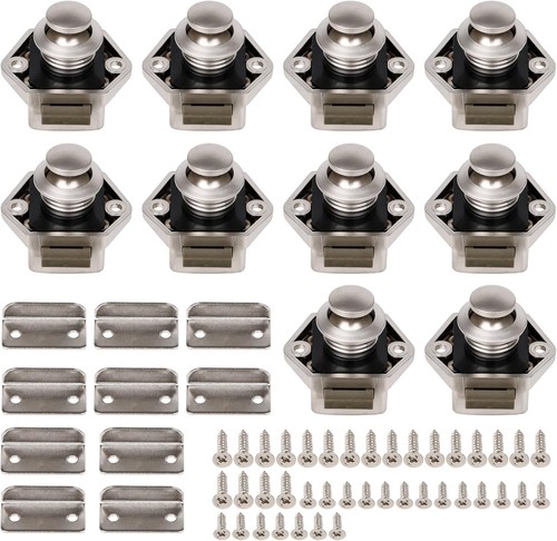 BQLZR 20mm Push Button Keyless Lock Latch for RV Drawer Cabinet Pack of ...