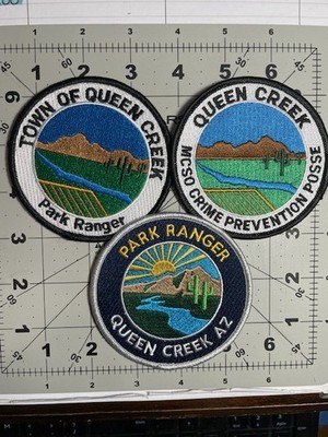 3- QUEEN CREEK PATCHES. ( MCSO CRIME PREVENTION POSSE AND 2 PARK ...