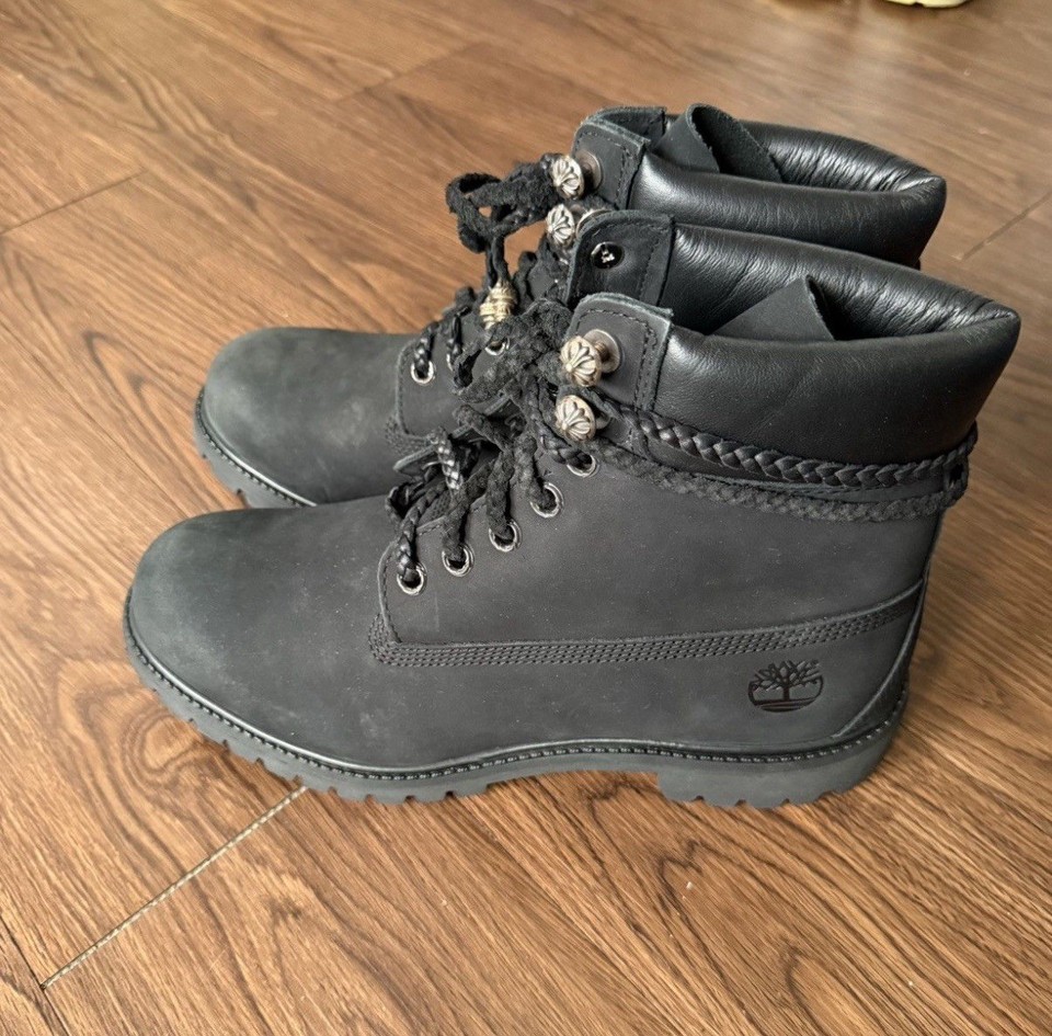 Timberlands Chrome Hearts Boots Black Size 10 15Day Shipping | eBay