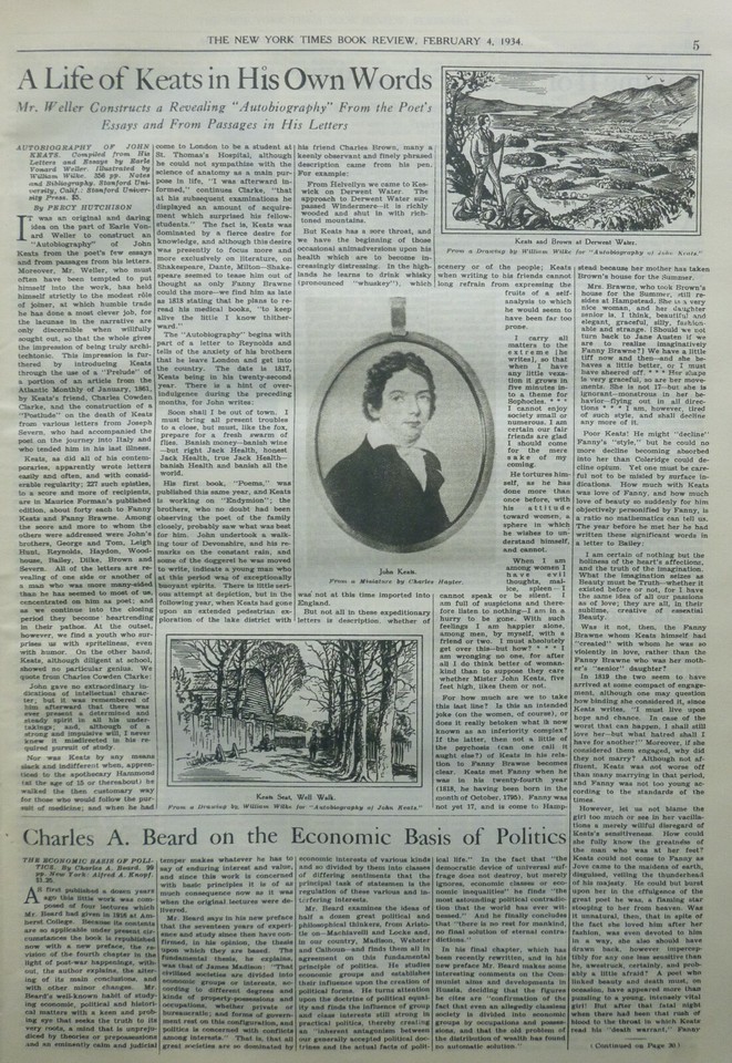 PHYLLIS BENTLEY A MODERN TRAGEDY KEATS MacLEISH 1934 February 4 NY ...