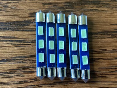 5 New Cool Blue 43mm Festoon Lamp LED Light Bulb McIntosh MR78 MX110 ...
