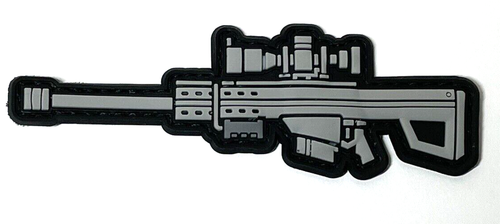 Barrett 50 Cal PVC Gun Patch, Tactical Sniper Rifle Morale Patch, Hook ...