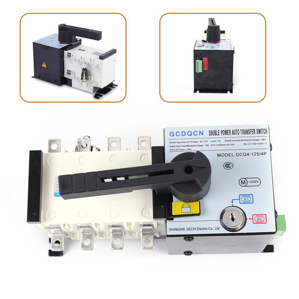 100AMP Dual Power Automatic Transfer Switch Changeover Isolation ...