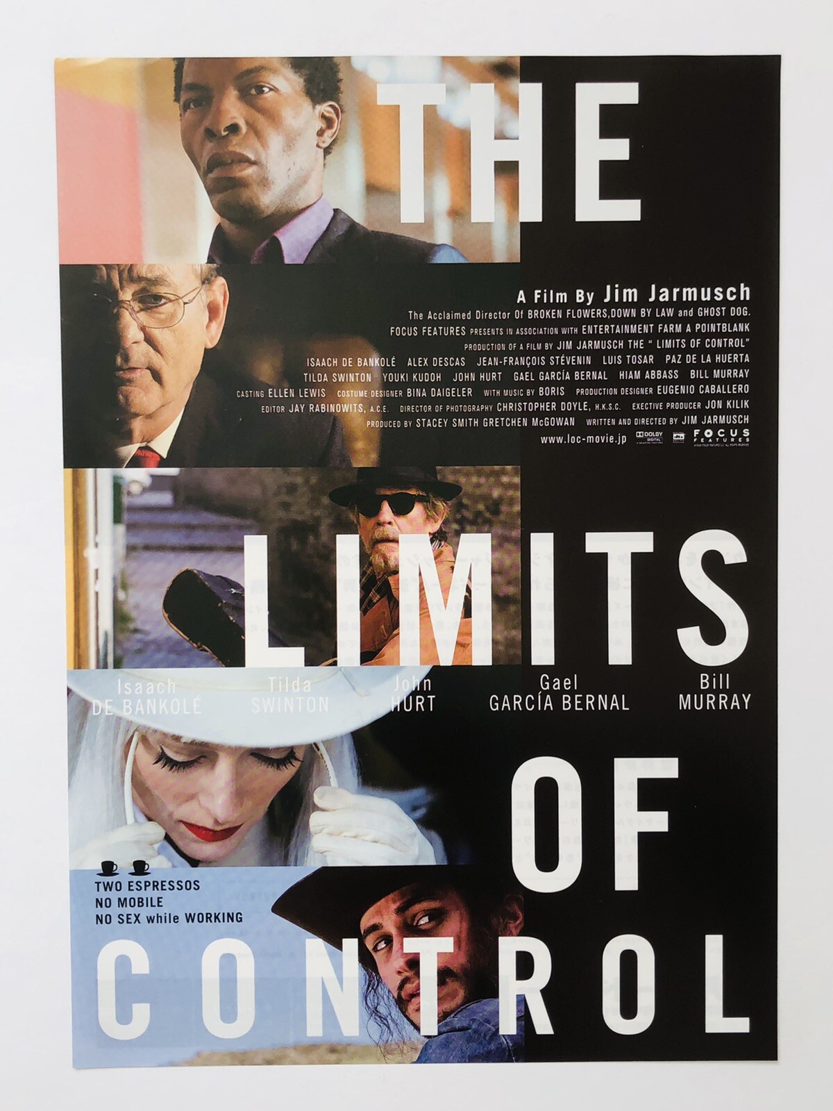 The Limits of Control 2types/set Jim Jarmusch JAPAN CHIRASHI movie ...