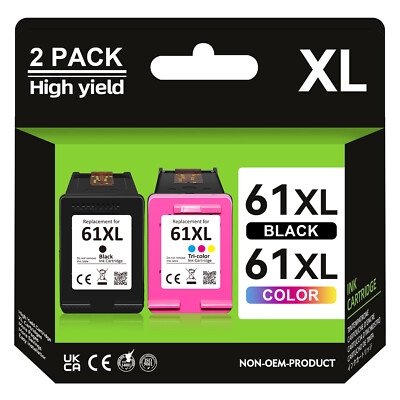 61XL Black 61 XL Color Ink Cartridge for HP ENVY 4500 5530 5535 DeskJet ...