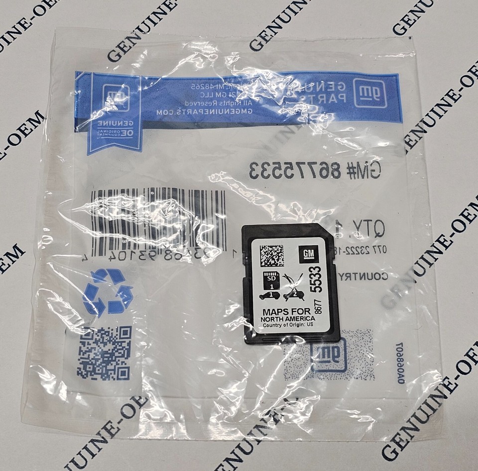 GM GPS Navigation SD Data Card, North America 86775533 OEM Sealed | eBay