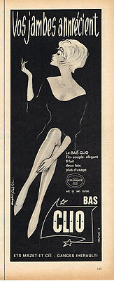 PUBLICITE ADVERTISING 084 1962 CLIO bas & collants | eBay