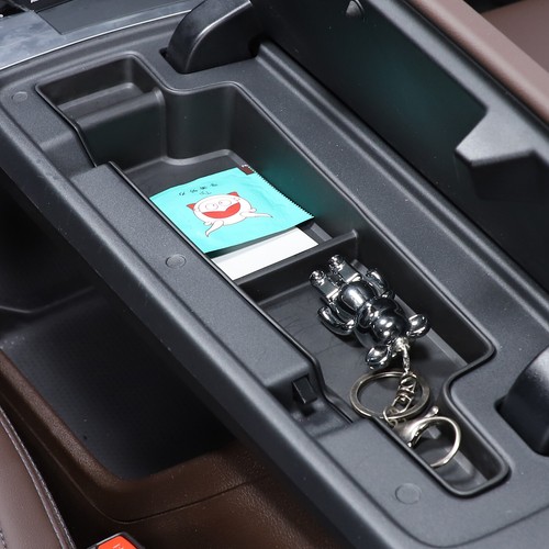TPE Black Central Control Armrest Box Non-slip Storage Tray For BMW X1 ...