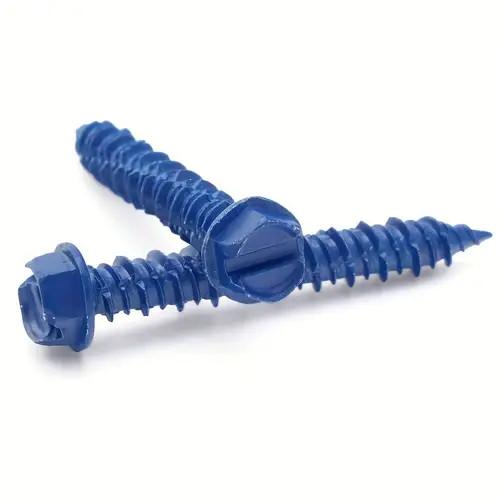 1/4 Type Concrete Screw with Groove Hexagonal Washer Head Concrete ...
