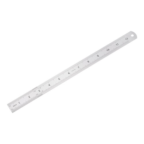 Stainless Steel Ruler, 12" Metal Rulers 1" Wide Inch Metric Graduation ...