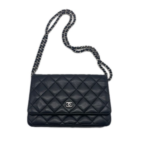 Chanel Quilted Lambskin Woc Wallet on Chain Black (21***65) CC525 | eBay