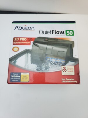 Aqueon QuietFlow LED PRO Aquarium Power Filter 50 - NEW | eBay