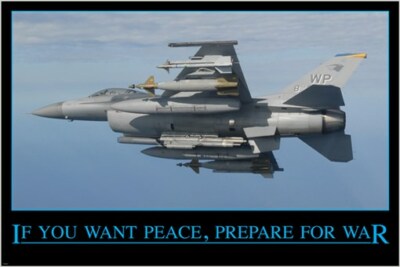 if you want PEACE prepare for WAR poster MILITARY MESSAGE collectors ...