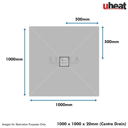 Wet Room Wetroom Shower Tray Kit with Waste - Choice of Grate - Various ...