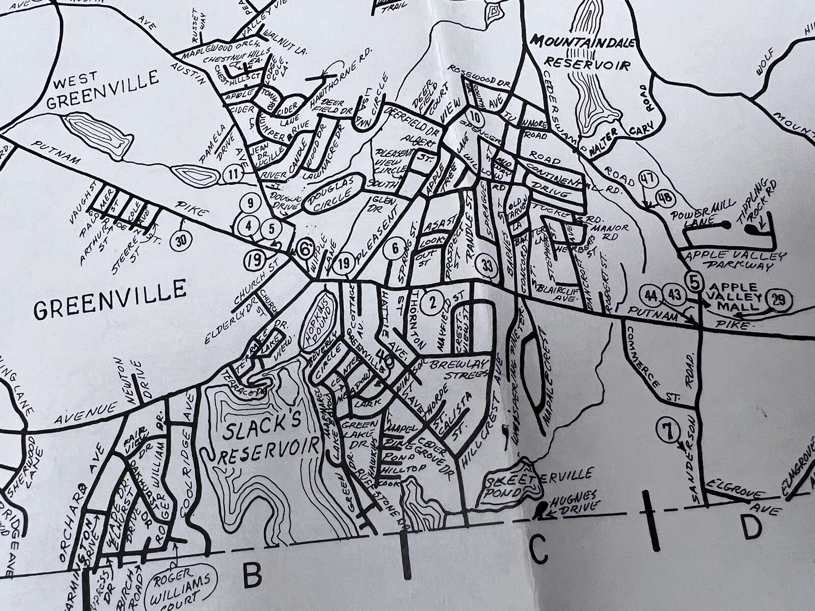 Bill Turner Double Sided Original Map Of Smithfield Rhode Island 1965 ...