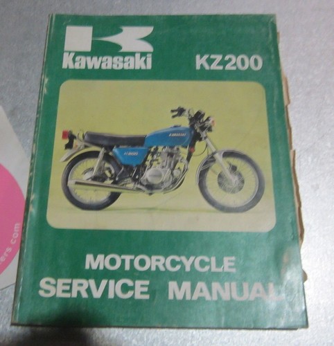KAWASAKI KZ200 KZ 200 MOTORCYCLE SERVICE MANUAL 99931-541-01 COPYRIGHT ...