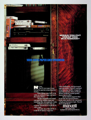 Maxell VHS Video Cassette Tape 1986 Trade Print Magazine Ad Poster ...