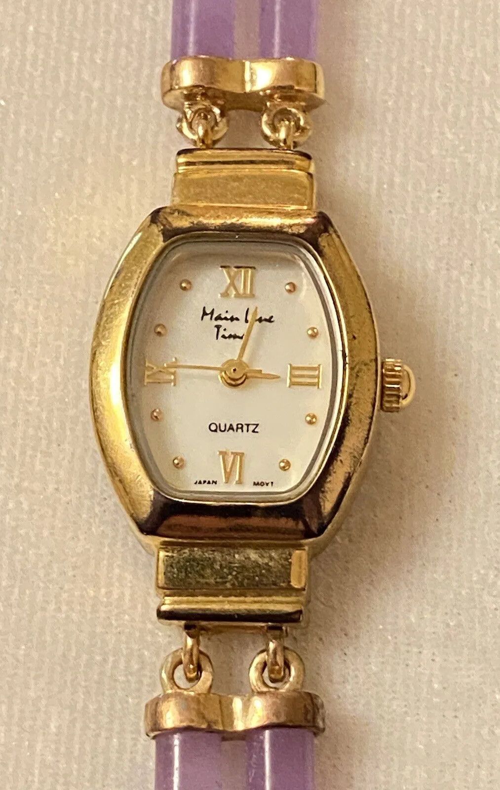 VTG MAIN LINE TIME Sterling Silver 925 MULTI JADE GEMSTONE Wrist Watch ...