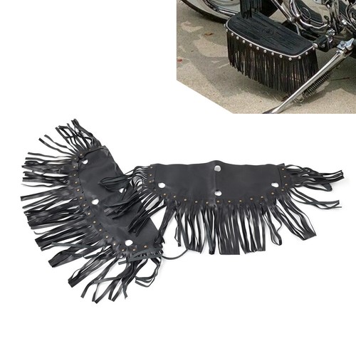 Motorcycle Front Rider Floorboard Fringe Covers For Honda For Yamaha ...