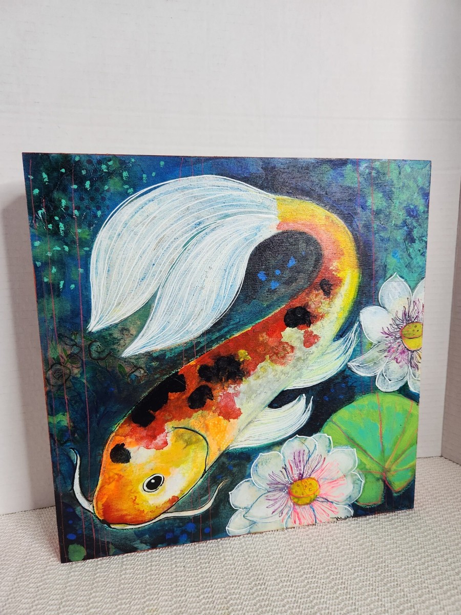 Fish Fantasy Art Koi Japanese Koi Kohaku Point Painting By Gordon