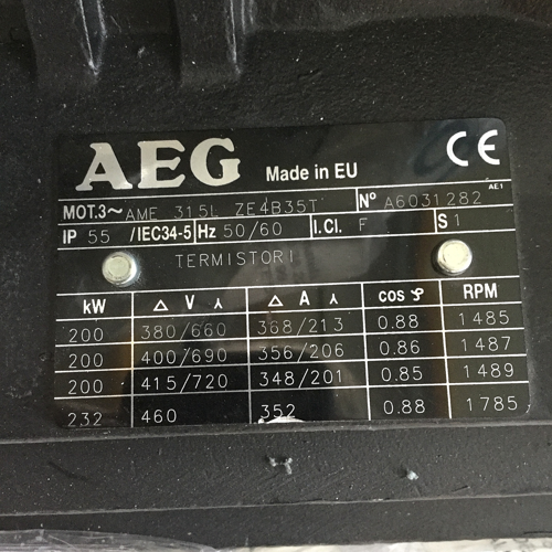 AME315LZE4B35T AEG 200 kW IE1 = standard = EFF2 | eBay