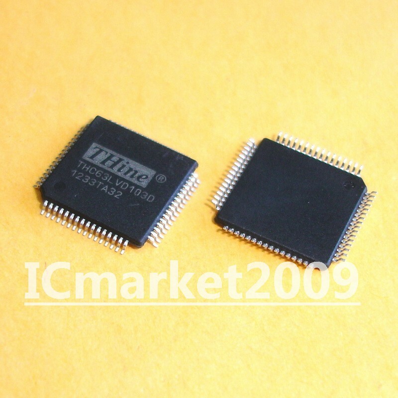 2 PCS THC63LVD103 QFP64 THC63LVD103D 135MHz 30Bits COLOR LVDS ...