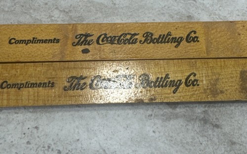 2 1935 Vintage Coca Cola Wooden Ruler A Good Rule Do Unto Others ...