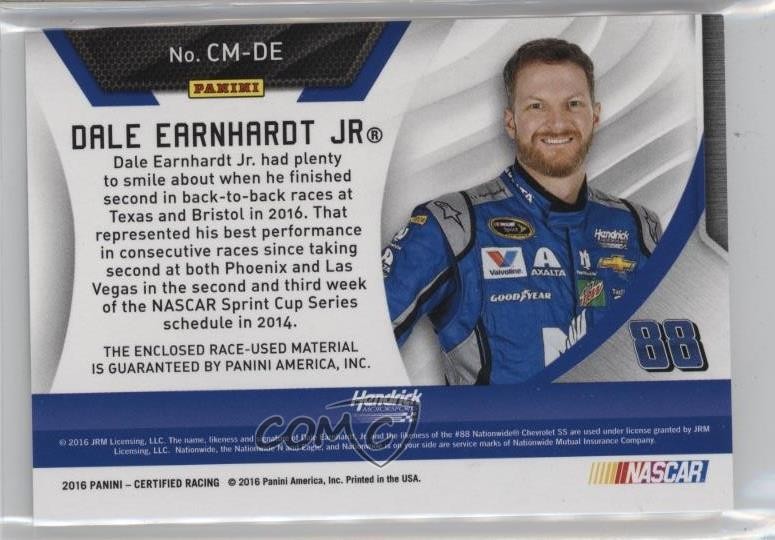 2016 Certified Complete Materials /199 Dale Earnhardt Jr #CM-DE HOF | eBay