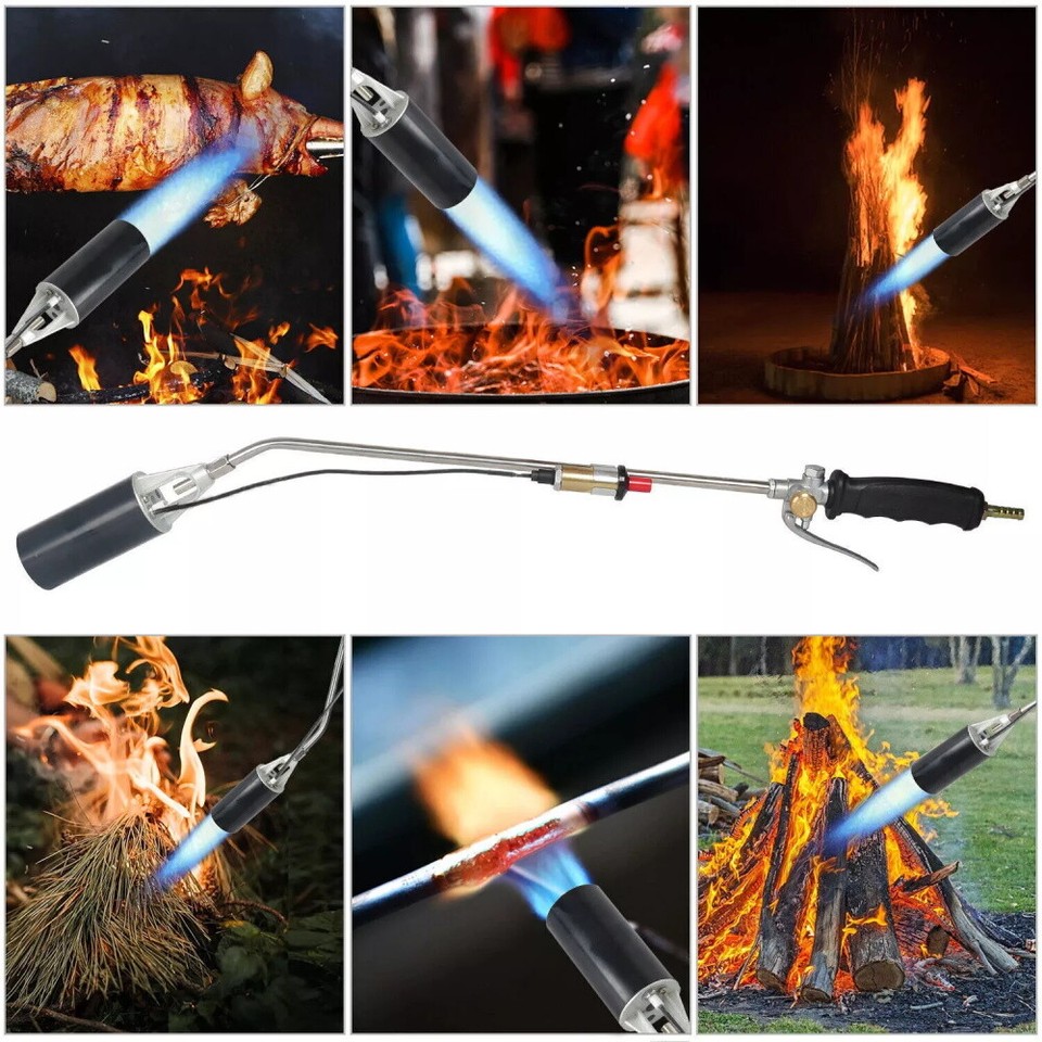 Propane Torch Portable Weed Burner Ice Snow MelterOutdoor Flame Thrower ...