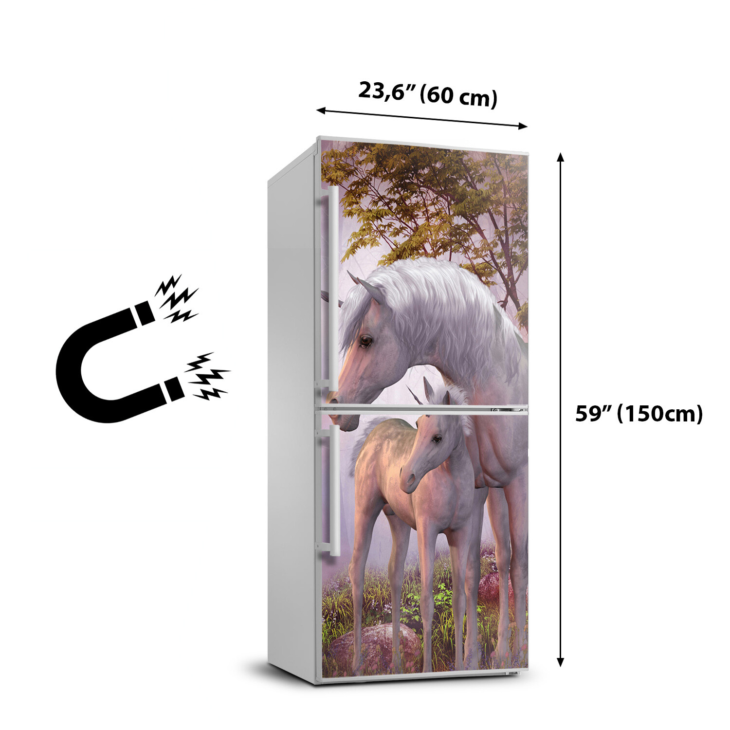 3D Wall Fridge Sticker Self Adhesive Refrigerator Wall Mural Children ...