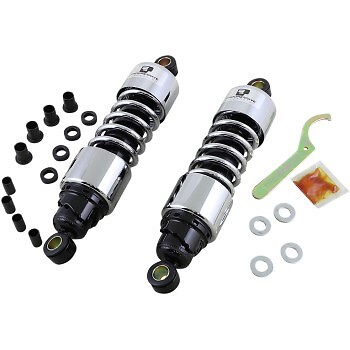 Progressive Suspension Standard 11.5" Chrome 412 Shocks for Harley ...