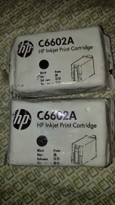 NEW HP C6602A Black Ink Cartridge 6602 Set of 2 | eBay