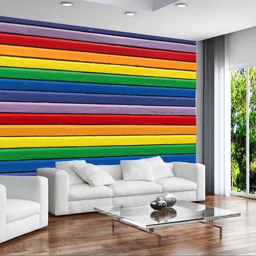 Great Rainbow Screen Full Wall Mural Photo Wallpaper Printing 3D Decor ...