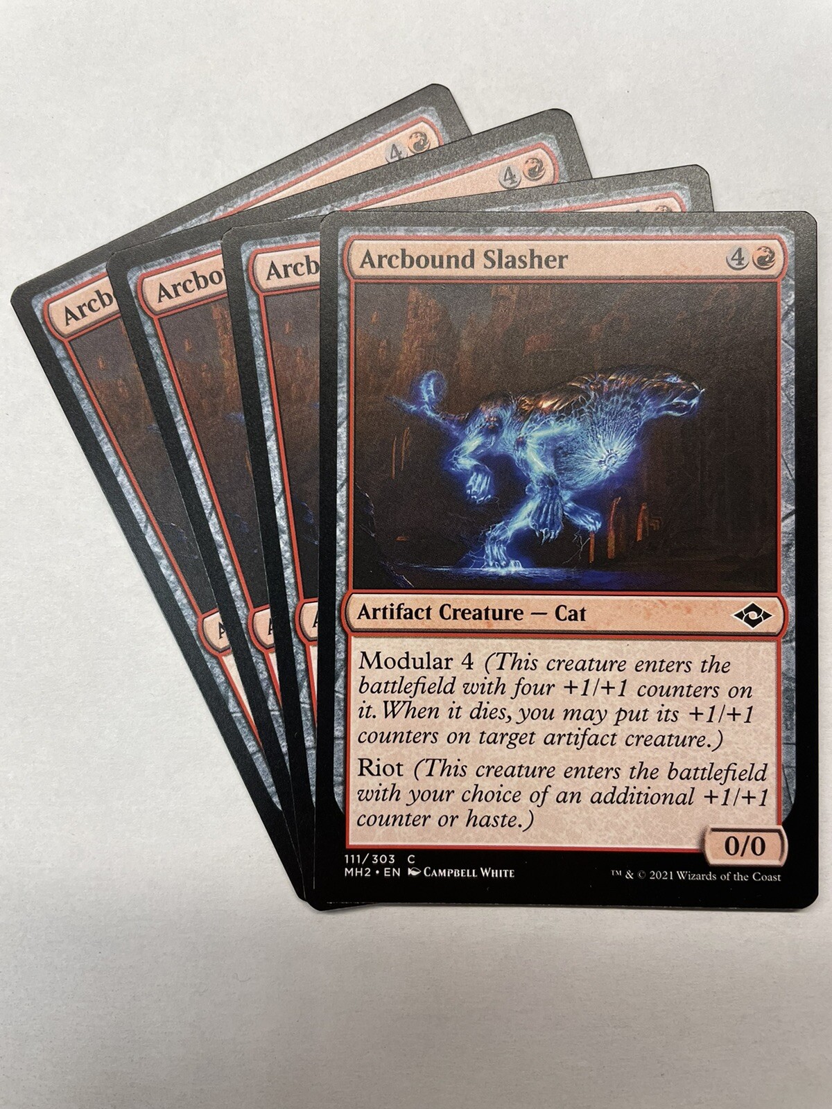 4x Arcbound Slasher Playset - NM/M - Modern Horizons 2 MTG Magic the ...