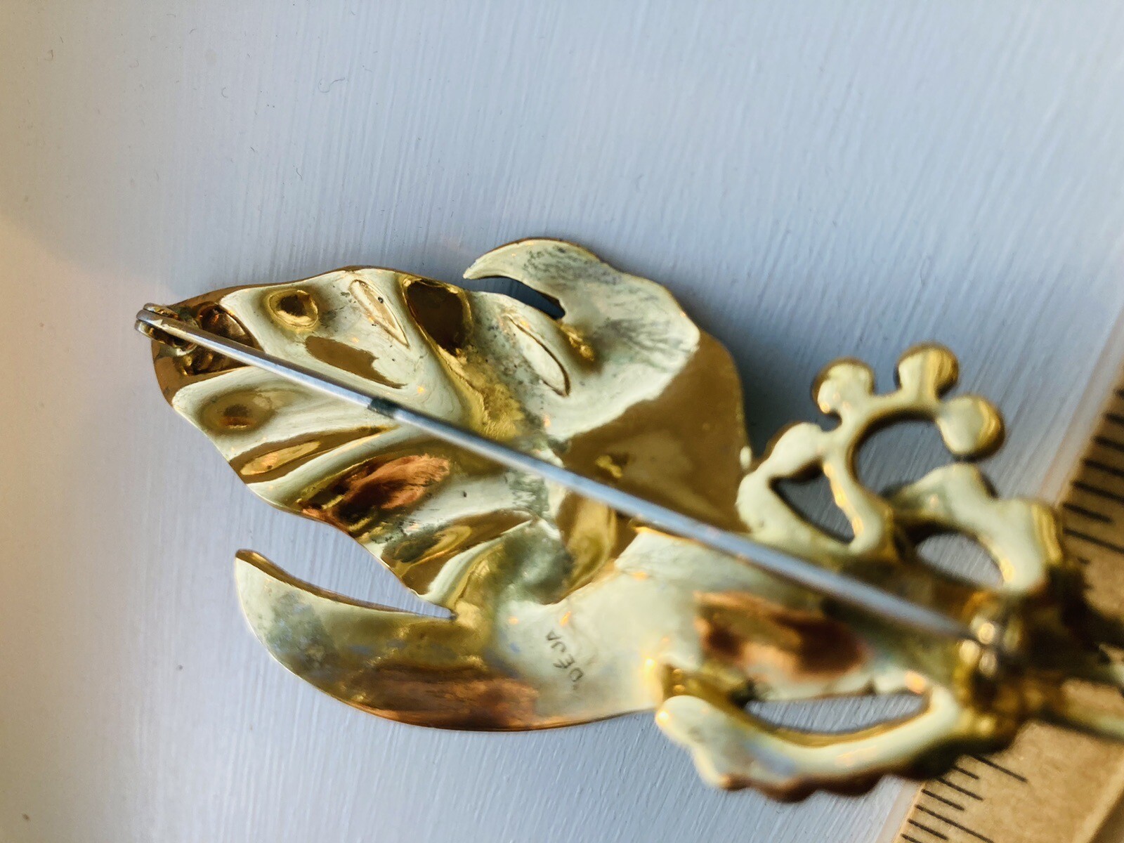Vintage 1930s 1940s Deja Reja signed pin enamel rhine… - Gem