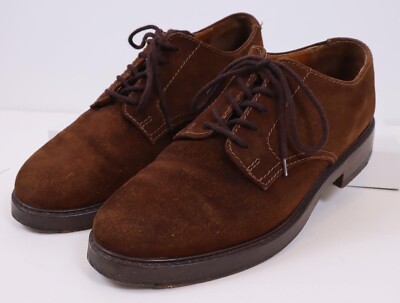 Ralph Lauren Country Derby Shoes 8.5D Brown Snuff Suede Lace Up Vintage ...