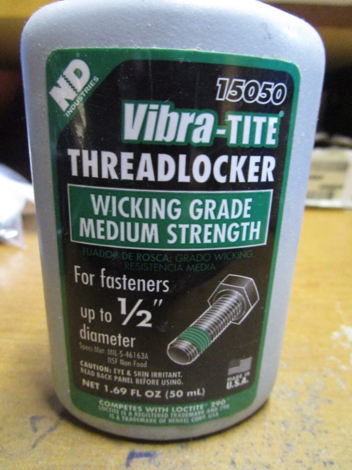 Vibra-Tite 50 mL Bottle Green Medium Strength Liquid Threadlocker ...