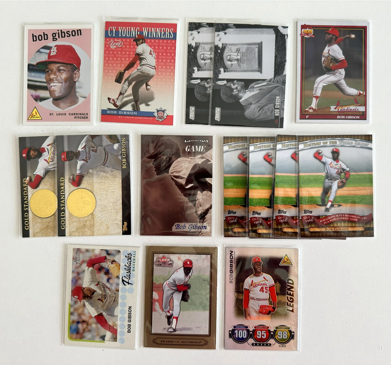 Bob Gibson Baseball Card Lot (15 Cards) – Modern/Commemorative/Reprints ...