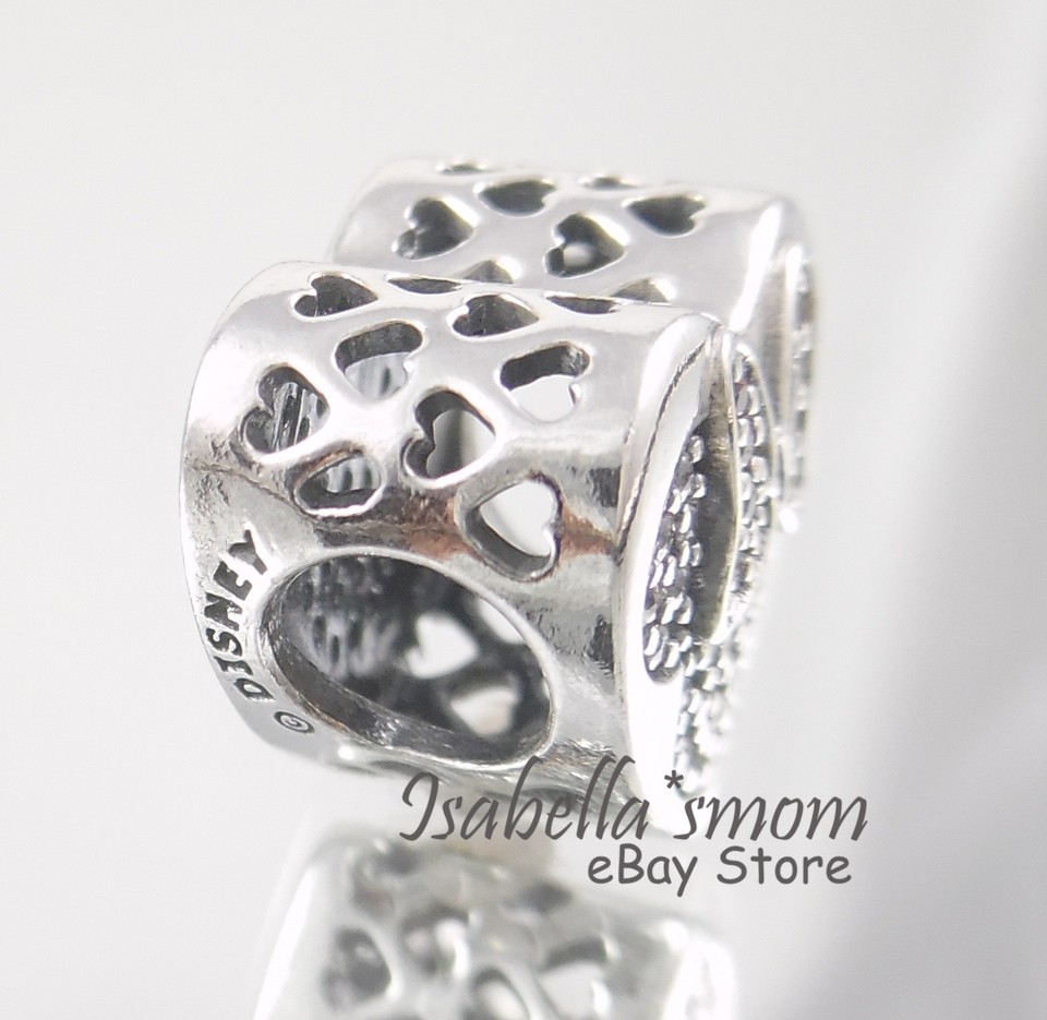 DISNEY MICKEY MINNIE TRUE LOVE Genuine PANDORA Valentine HEART Charm ...