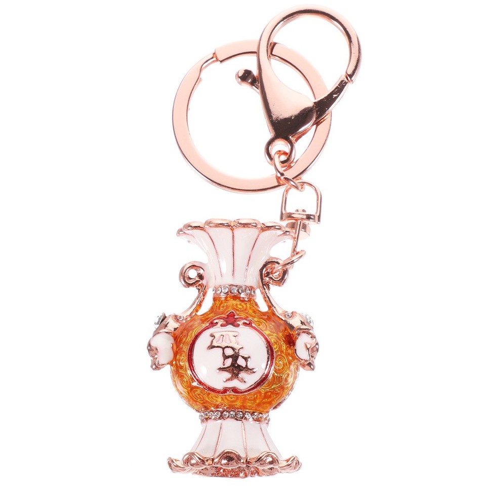 Metal Vase Key Ring Aesthetic Keychain Decoration Bag Charms Pendant ...