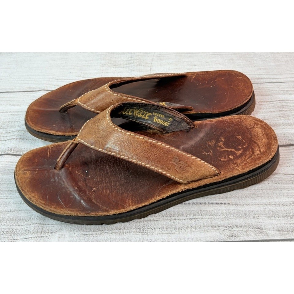 Dr Martens Vintage Mens Leather Air Wair Thong Flip Flop Sandals 2A92 ...